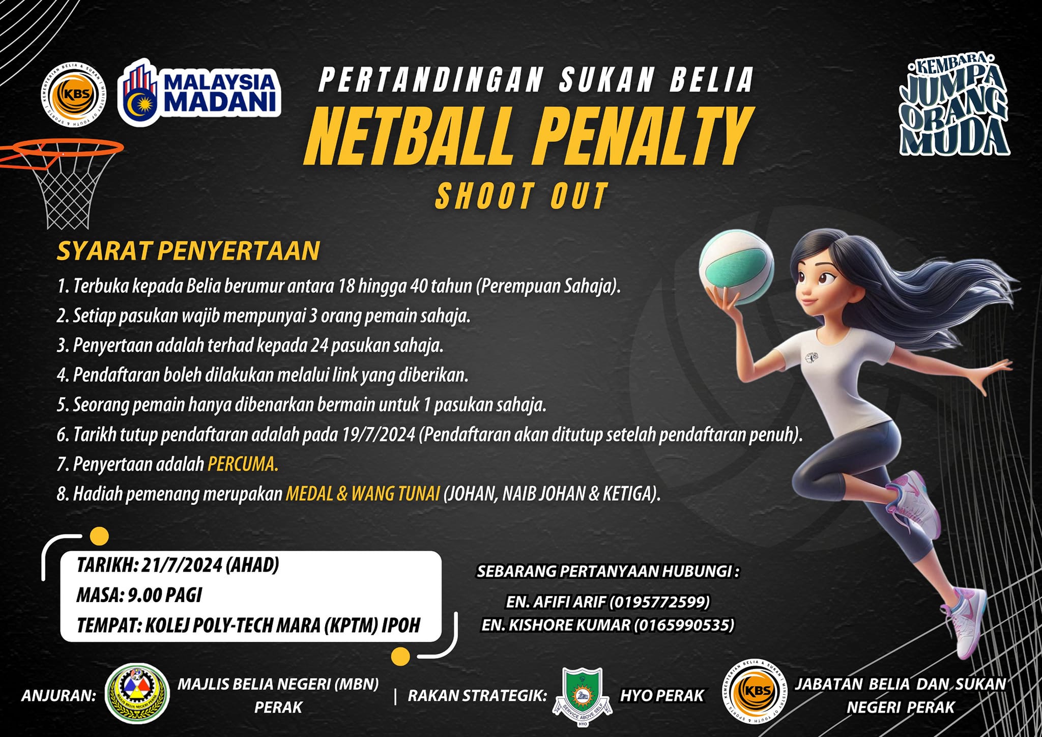 Pertandingan Sukan Belia Netball Penalty Shootout - My Ipoh | Your ...